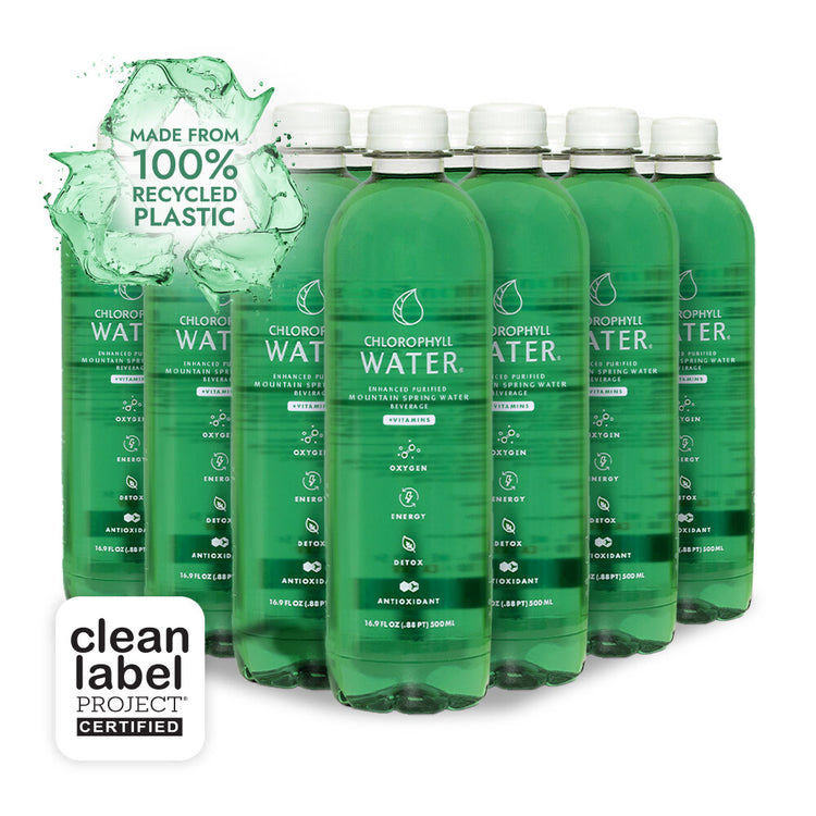 Chlorophyll Water Case of 12 | Purified Mountain Spring Water